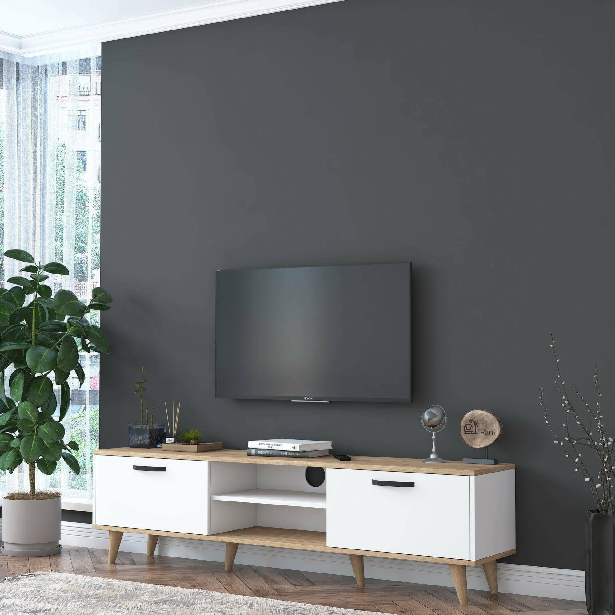 Meuble TV Daba, Buffet de salon, Armoire basse pour TV, Base murale de ...