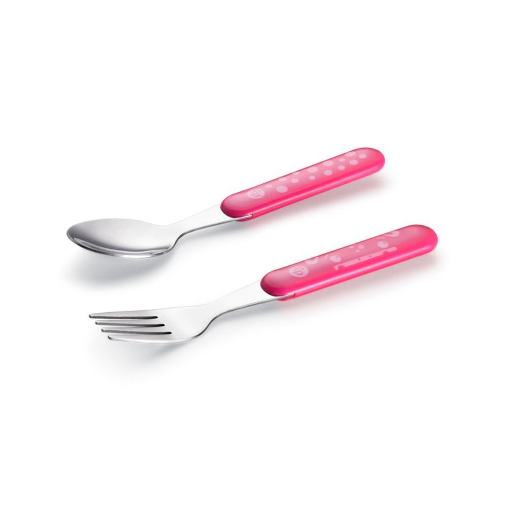 Kit de 2 Couverts en Acier Inoxydable Hot & Cold Rose Fun | Leroy Merlin