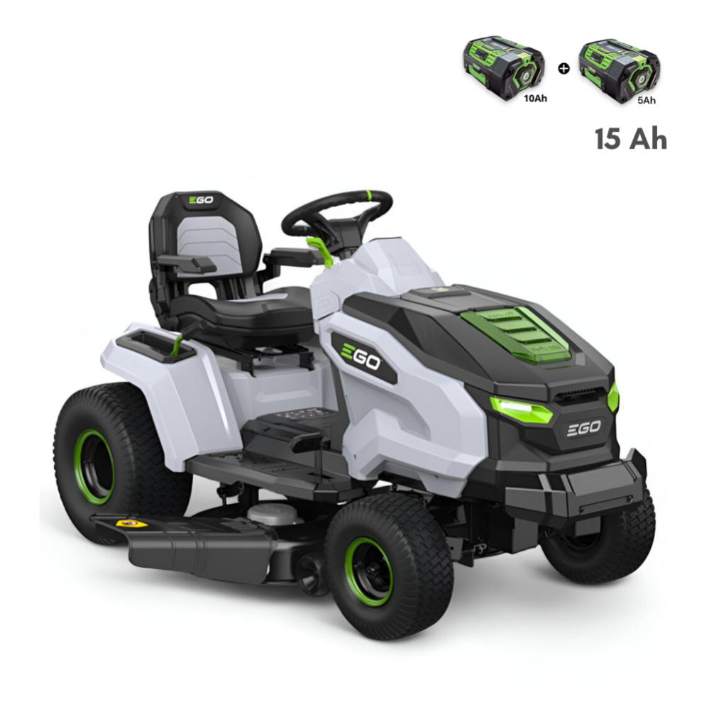 Tondeuse électrique autoportée avec pack batteries 15 Ah et chargeur ...
