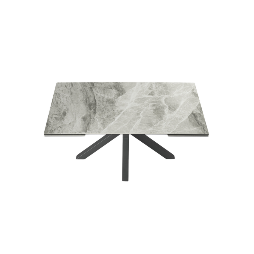 Table extensible moderne "Artic" en grès gris 160/240x90 cm 76h | Leroy ...