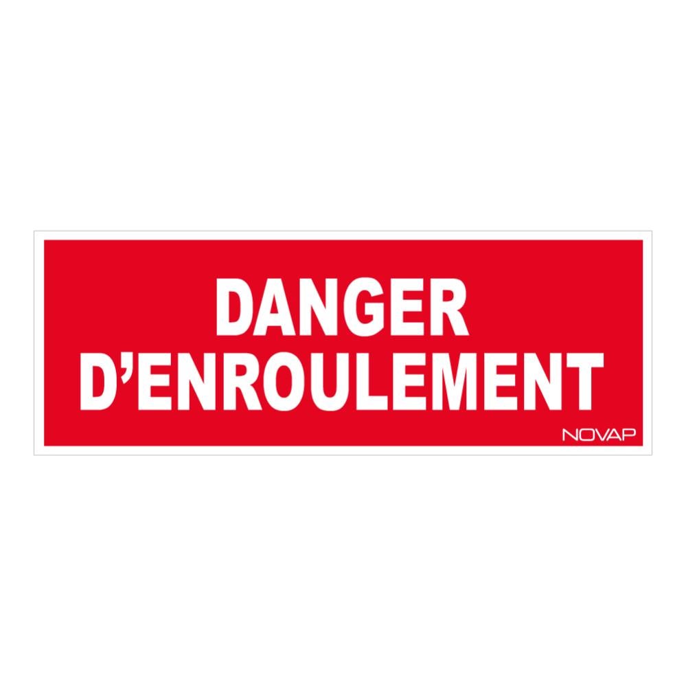 Panneau Danger d'enroulement - Rigide 330x120mm - 4140087 | Bricoman