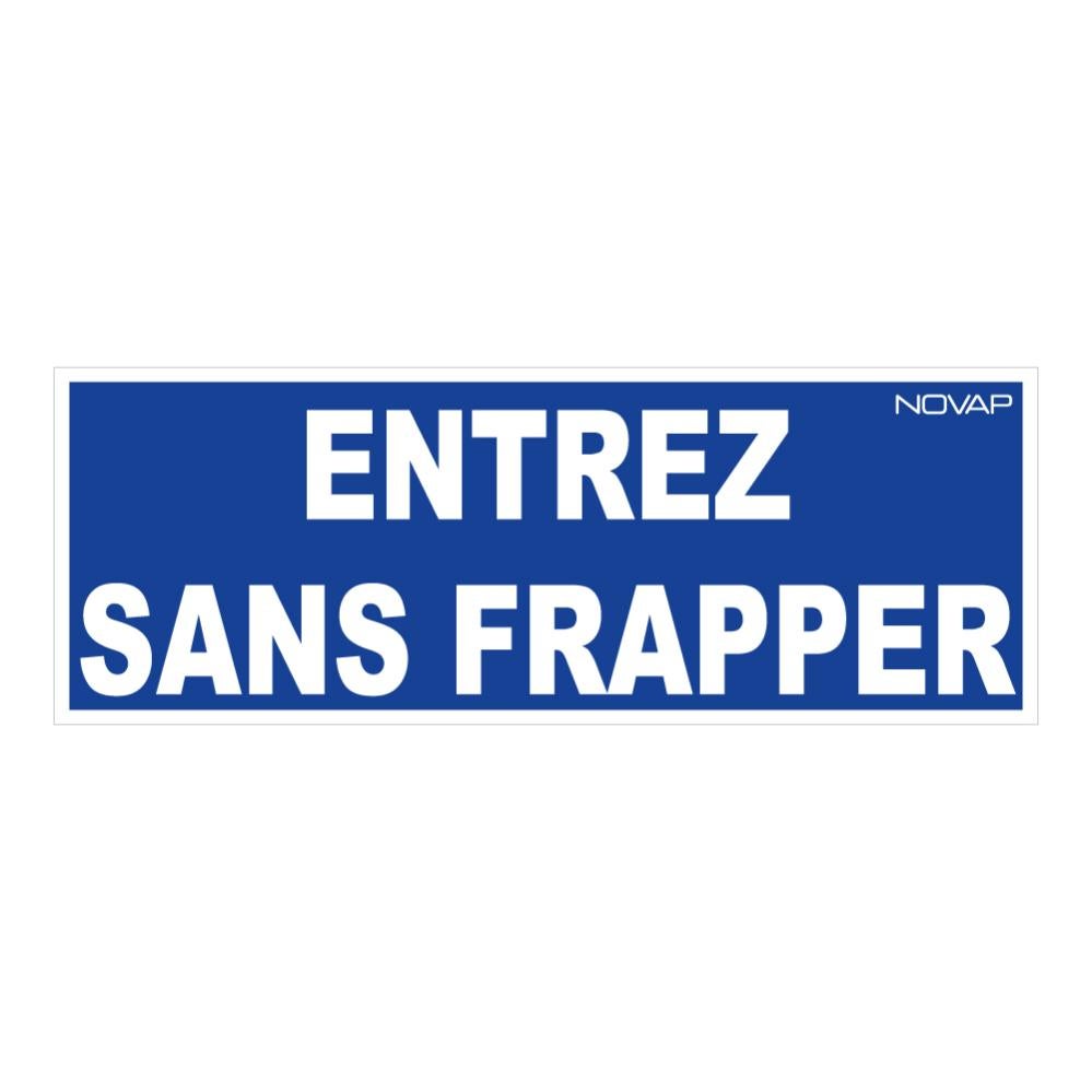 Panneau Entrez Sans frapper - Rigide 330x120mm - 4140131 | Leroy Merlin