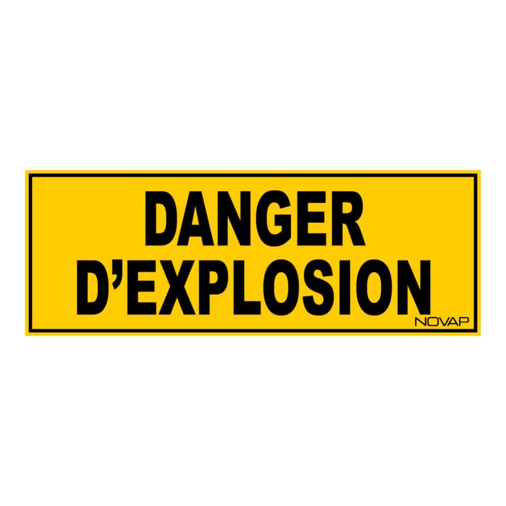 Panneau Danger d'explosion - Rigide 330x120mm - 4035031 | Bricoman