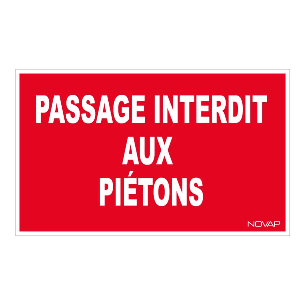 Panneau Passage interdit aux piétons - Rigide 330x200mm - 4160382 ...