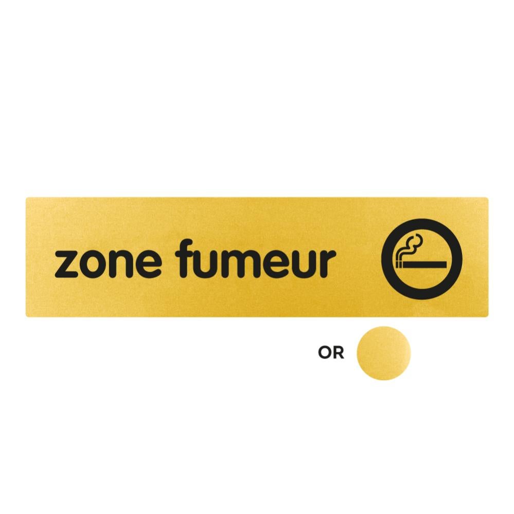 Plaquette Zone fumeur - Classique or 170x45mm - 4491318 | Leroy Merlin