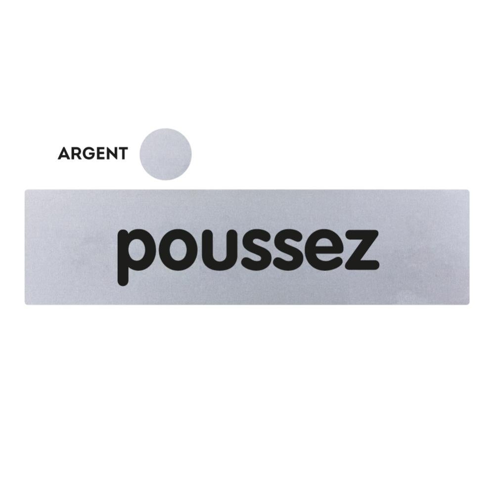 Plaquette Poussez (horizontal) - Classique argent 170x45mm - 4035109 ...