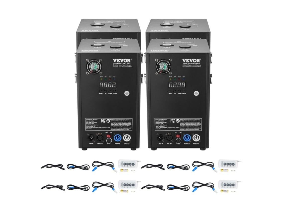 VEVOR Cold Spark Firework Machinex4 700W 2-5M Stage Dj Wedding Event ...