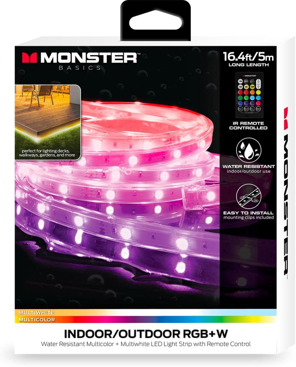 Ruban à LED Monster 5M intérieur extérieur - Multi-Blancs et ...