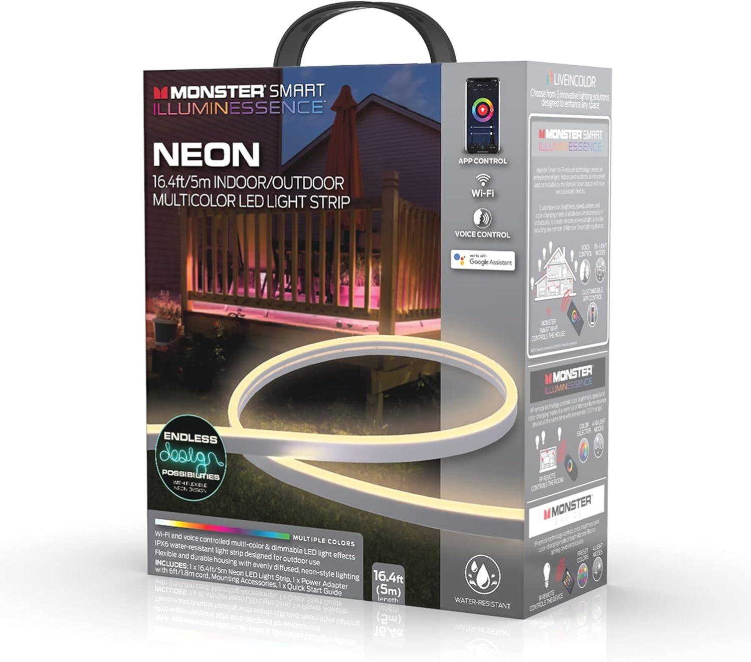 Ruban à LED Monster 5M - Multi-Blancs et Multicolore - Éclairage ...