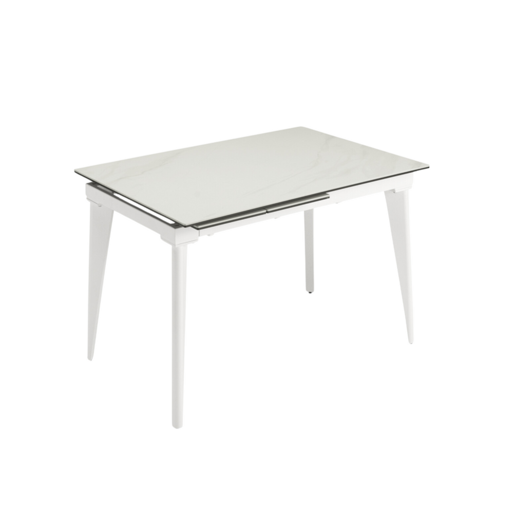 Table de salon extensible moderne "Augusto" avec base en métal peint et ...