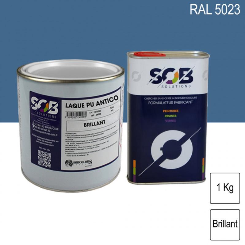 Peinture professionnelle PU ANTICO bi-composant RAL 5023 Bleu distant ...