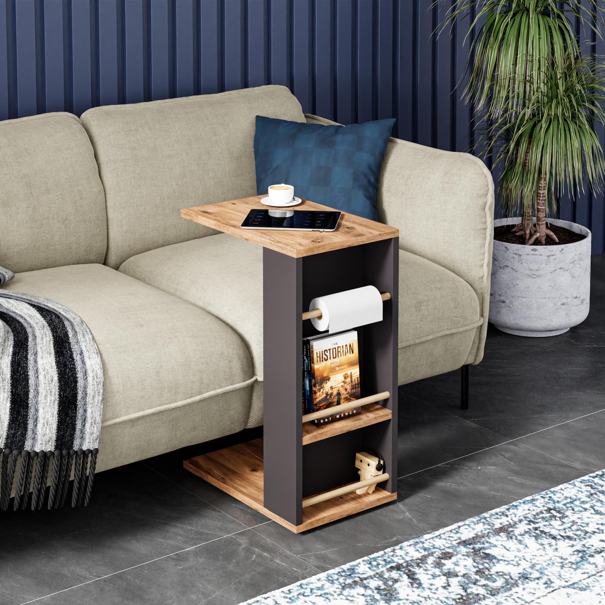 Consolle da Divano Siikainen Piano Tavolo per Laptop - Effetto Legno ...