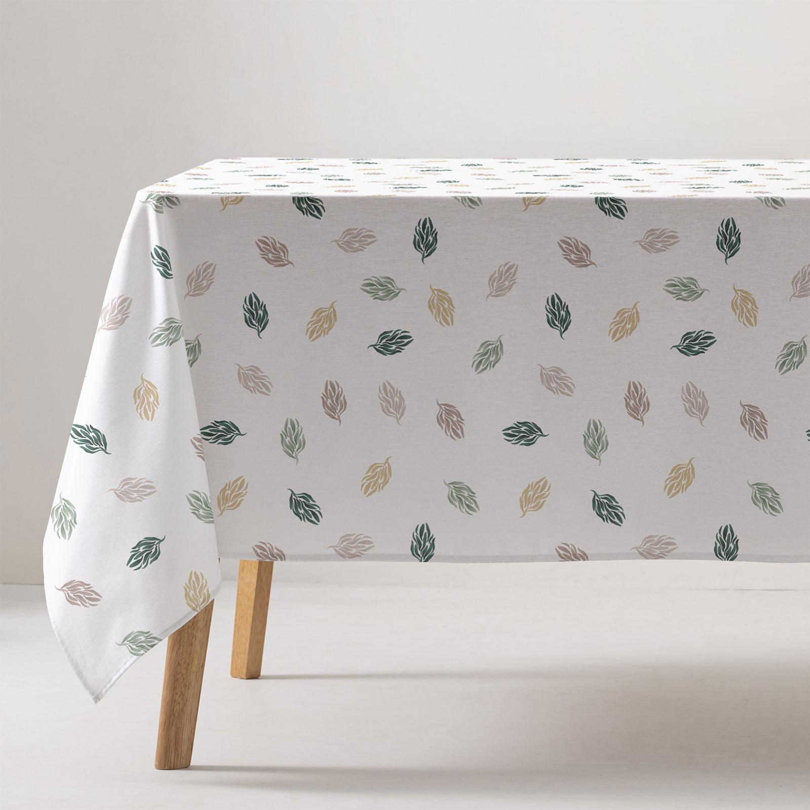 Mantel antimanchas rectangular Floret algodón tacto tela 140x100cm ...