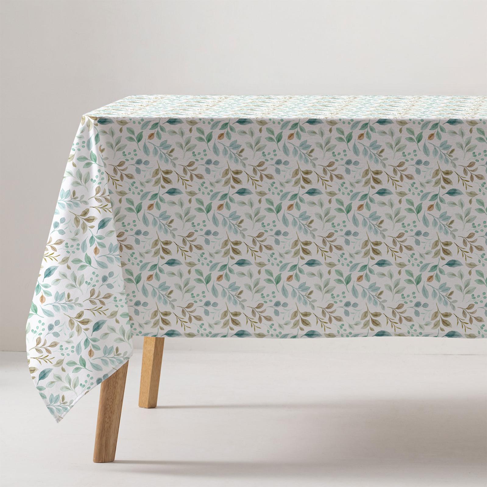 Mantel antimanchas rectangular Azahar algodón tacto tela 140x100cm | Leroy Merlin