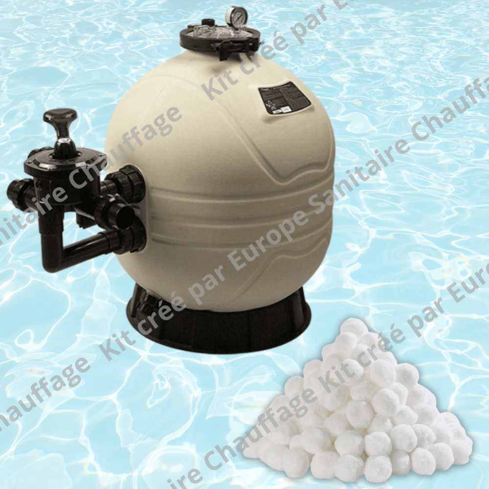 Filtration à sable water'clip 40 et 50 m3 au meilleur prix