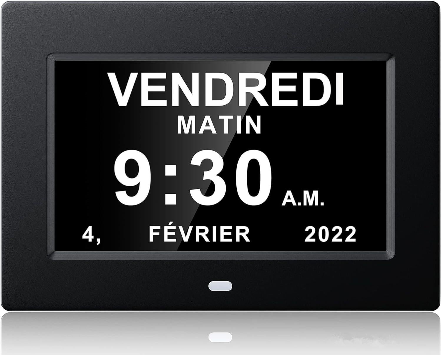 7" Pouce LCD Horloge Numérique Calendrier avec Date Jour Et Heure ...