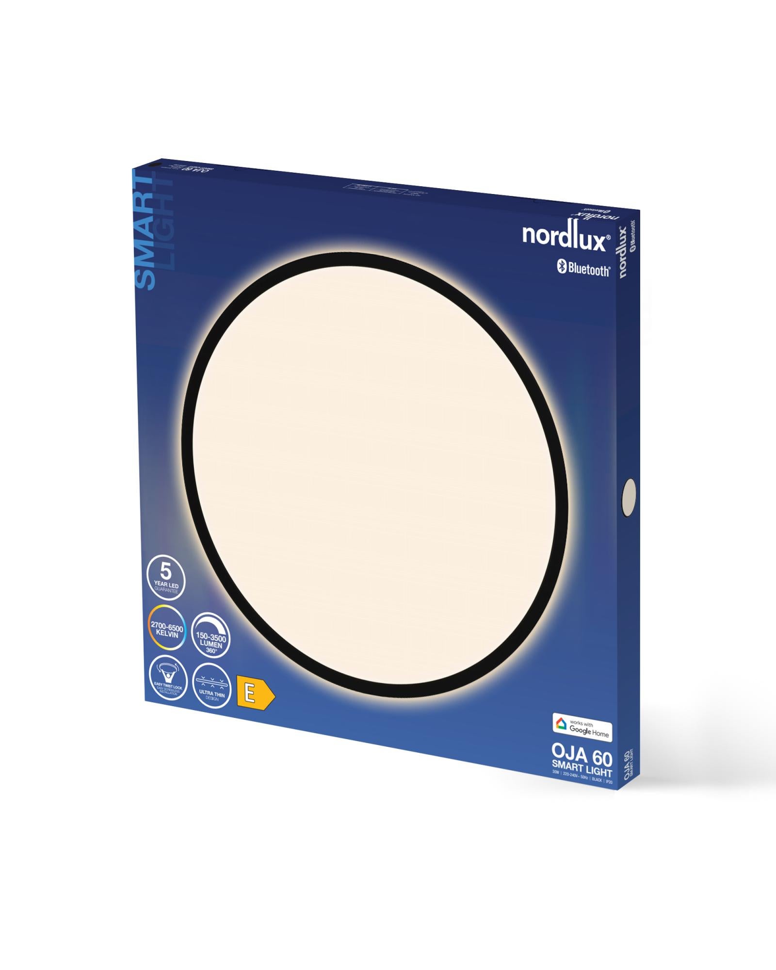 Plafonnier OJA SMART, Matière plastique - Couleur Noir, LED Module - H ...