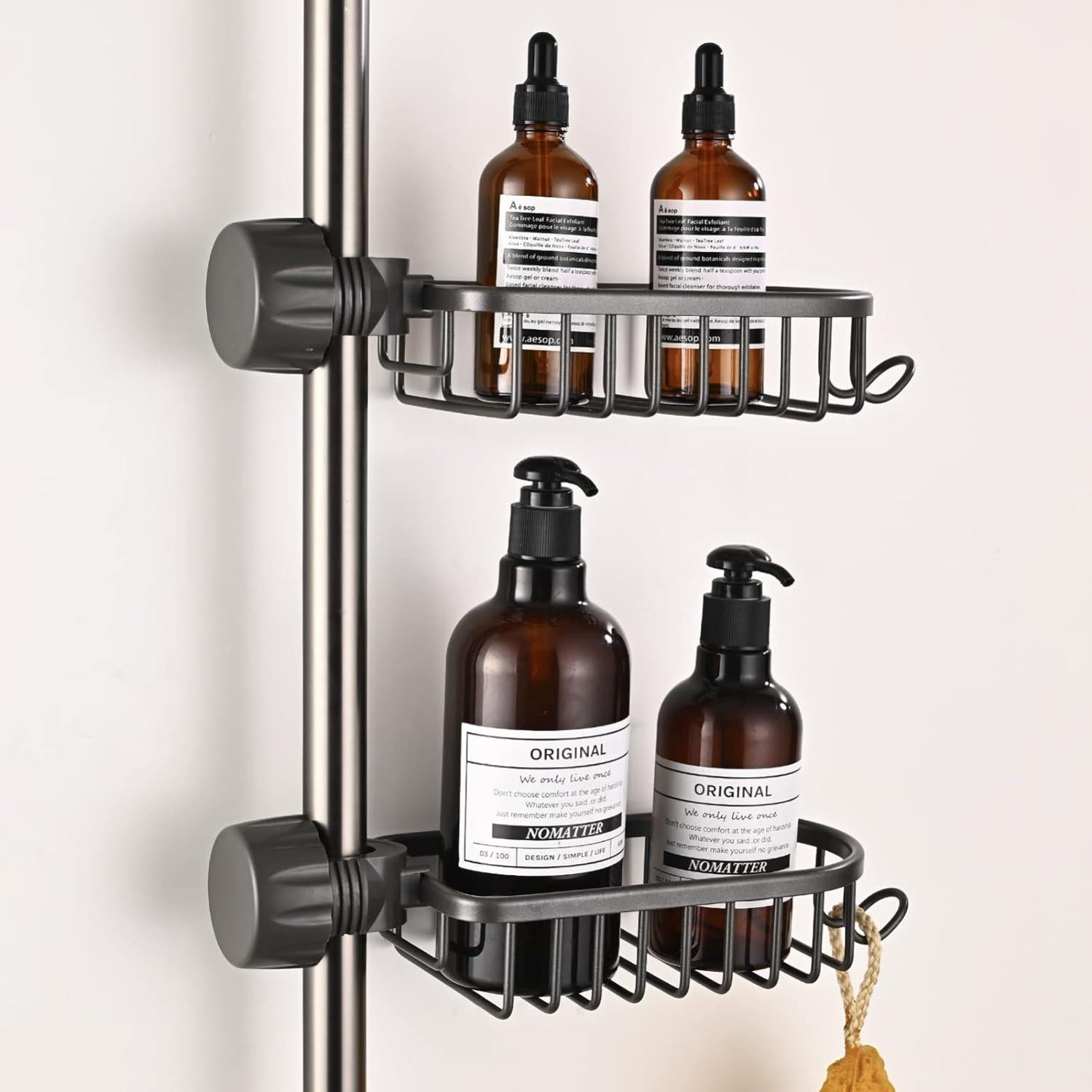 Lot de 2 Étagère Douche Sans Percage,Porte Savon Douche, Rangement et ...
