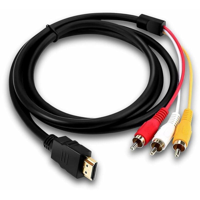Âble HDMI vers RCA,1080P Câble de Conversion HD pour Décodeur HDMI vers ...
