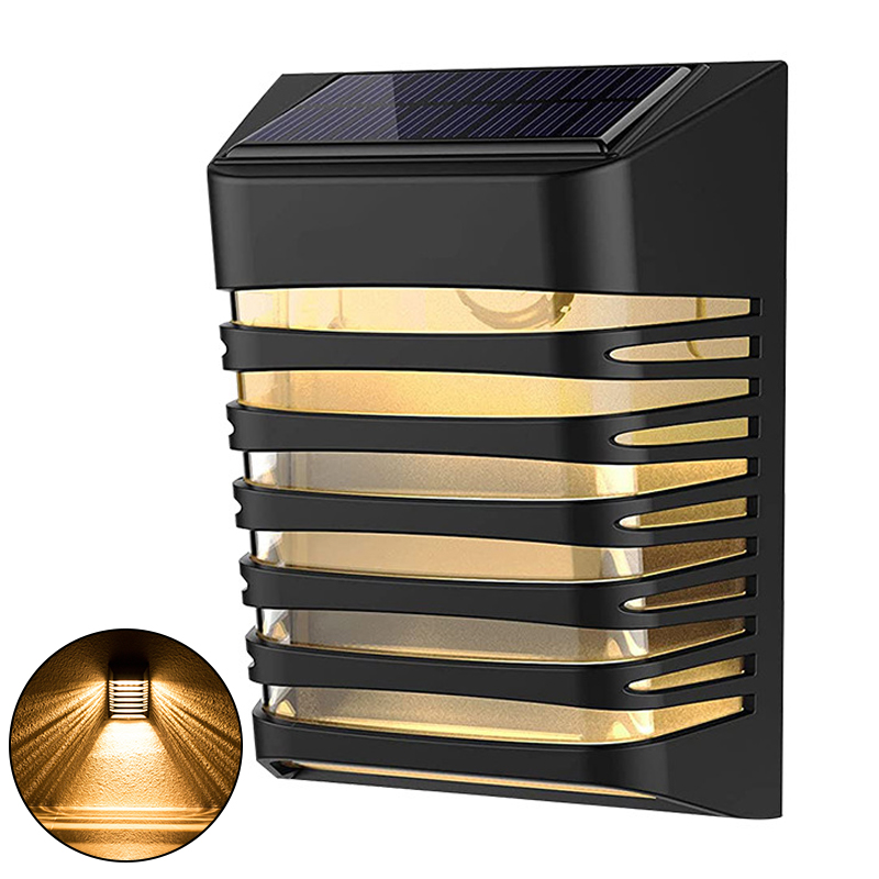 Lampes solaires d'extérieur, lampe de clôture solaire étanche avec Mode respiration/constant ...