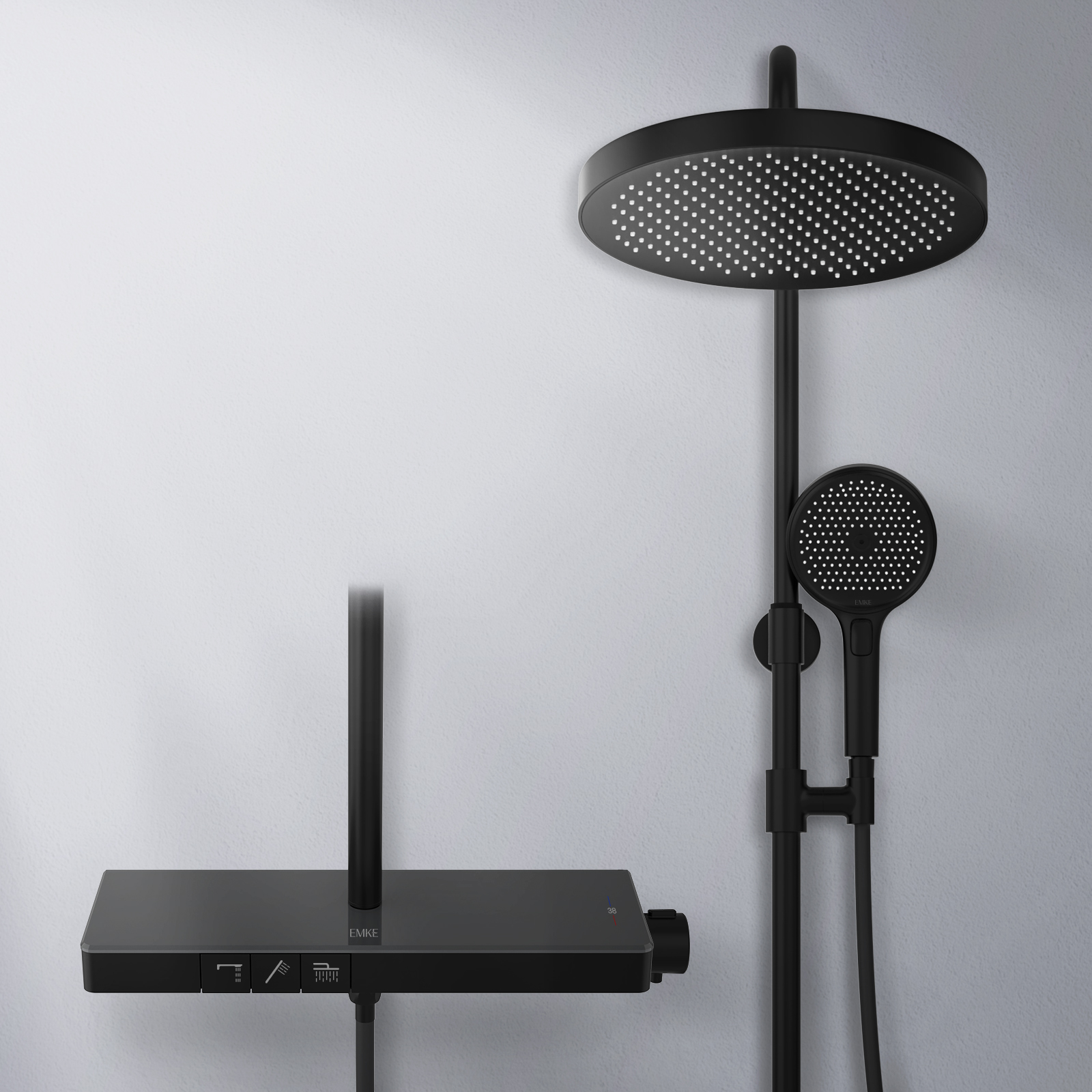 EMKE Colonne de Douche avec douche theramostat 38 °C à Grande douche de ...