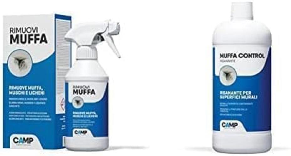 Camp – Rimuovi Muffa 750 ml + Muffa Control Risanante 1 Lt in kit ...