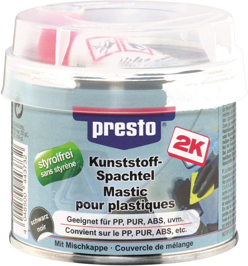 PRESTO - Mastic de réparation pour plastique avec tube durcisseur - pot ...