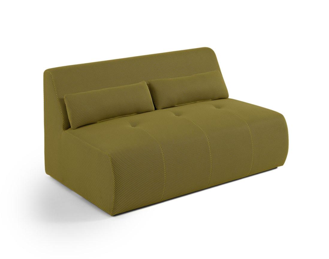 Canapé 2 places en tissu mailles 3d - vert olive | Leroy Merlin