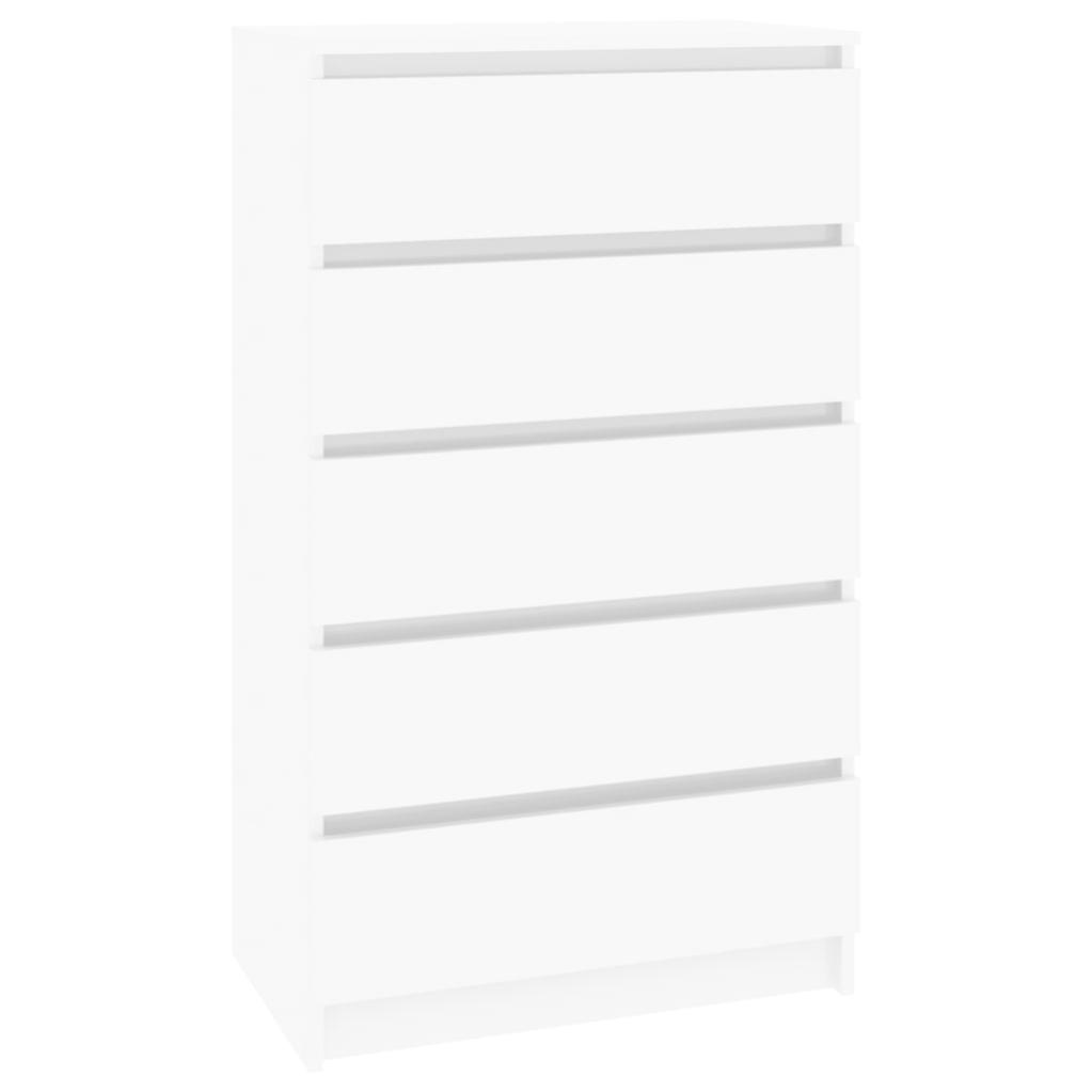 Commode Blanc brillant 60x36x103 Bois d'ingénierie | Leroy Merlin