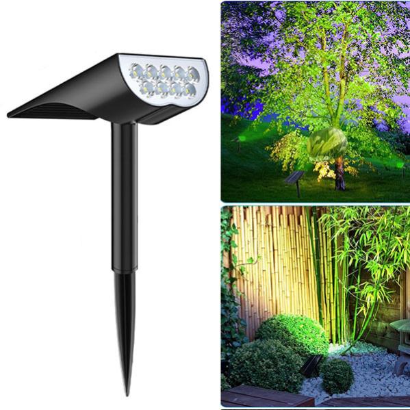 1 Uds. Luz verde, foco Solar 9LED, resistente al agua IP65, luz Solar ...