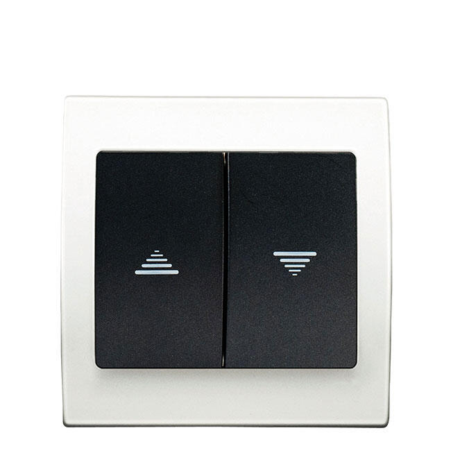 Interrupteur volet, SIEMENS Delta, noir et plaque blanche | Leroy Merlin