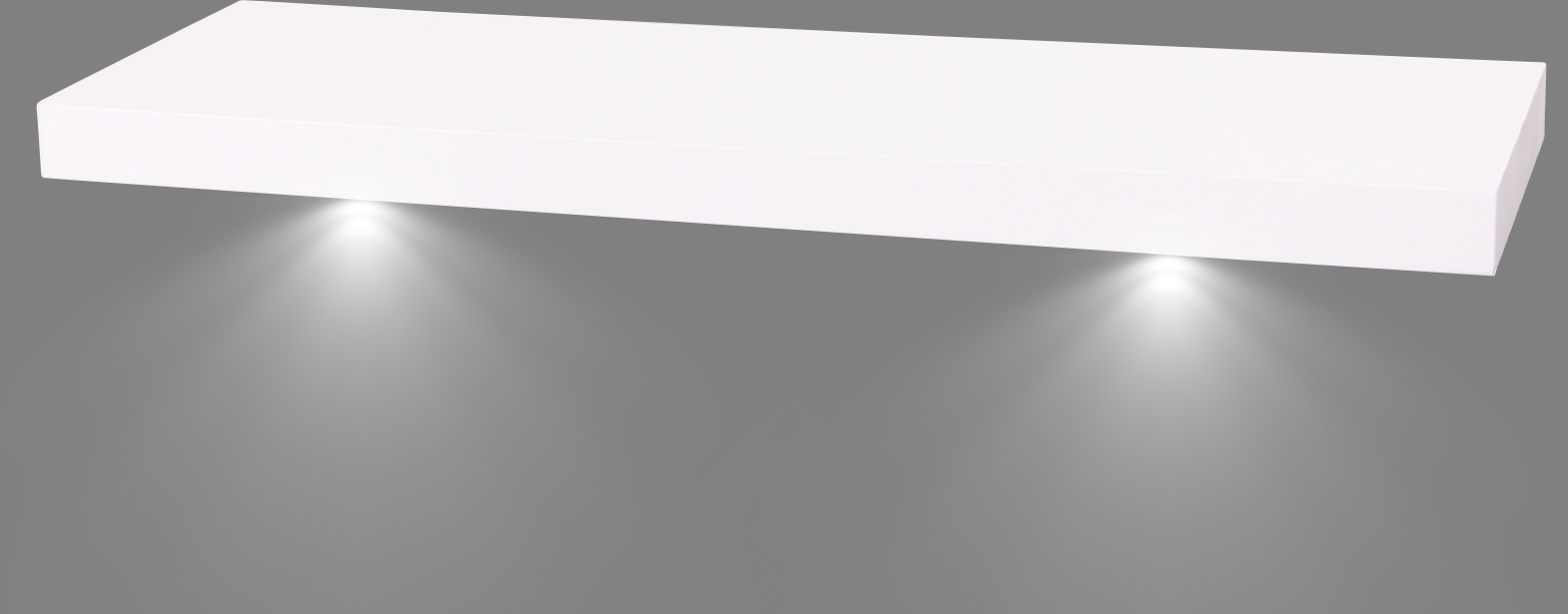 Etagère murale Led blanc mat, L.60 x P.23.5 cm, Ep.38 mm | Leroy Merlin