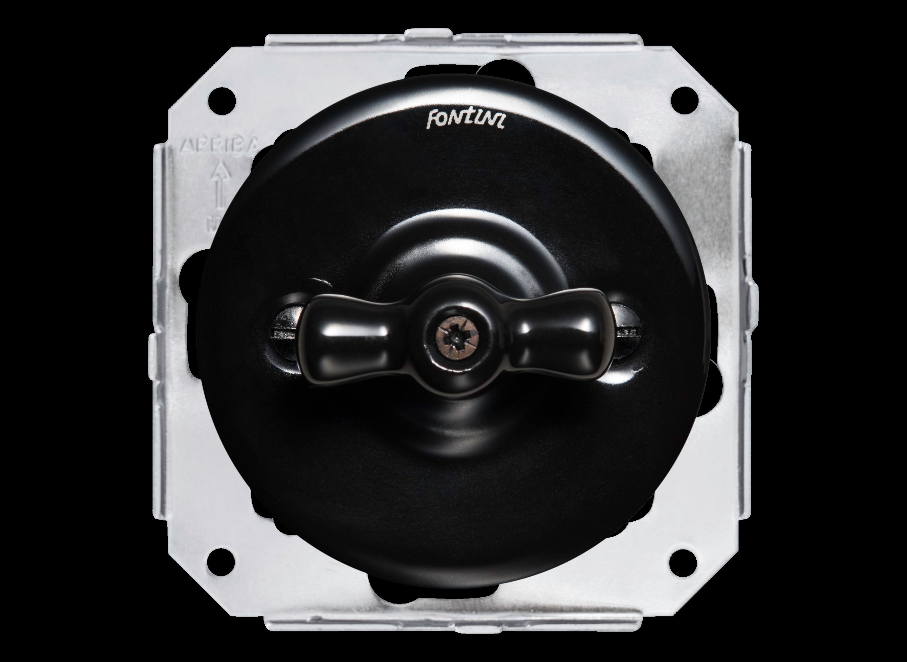 Double interrupteur va-et-vient, FONTINI Garby, noir | Leroy Merlin