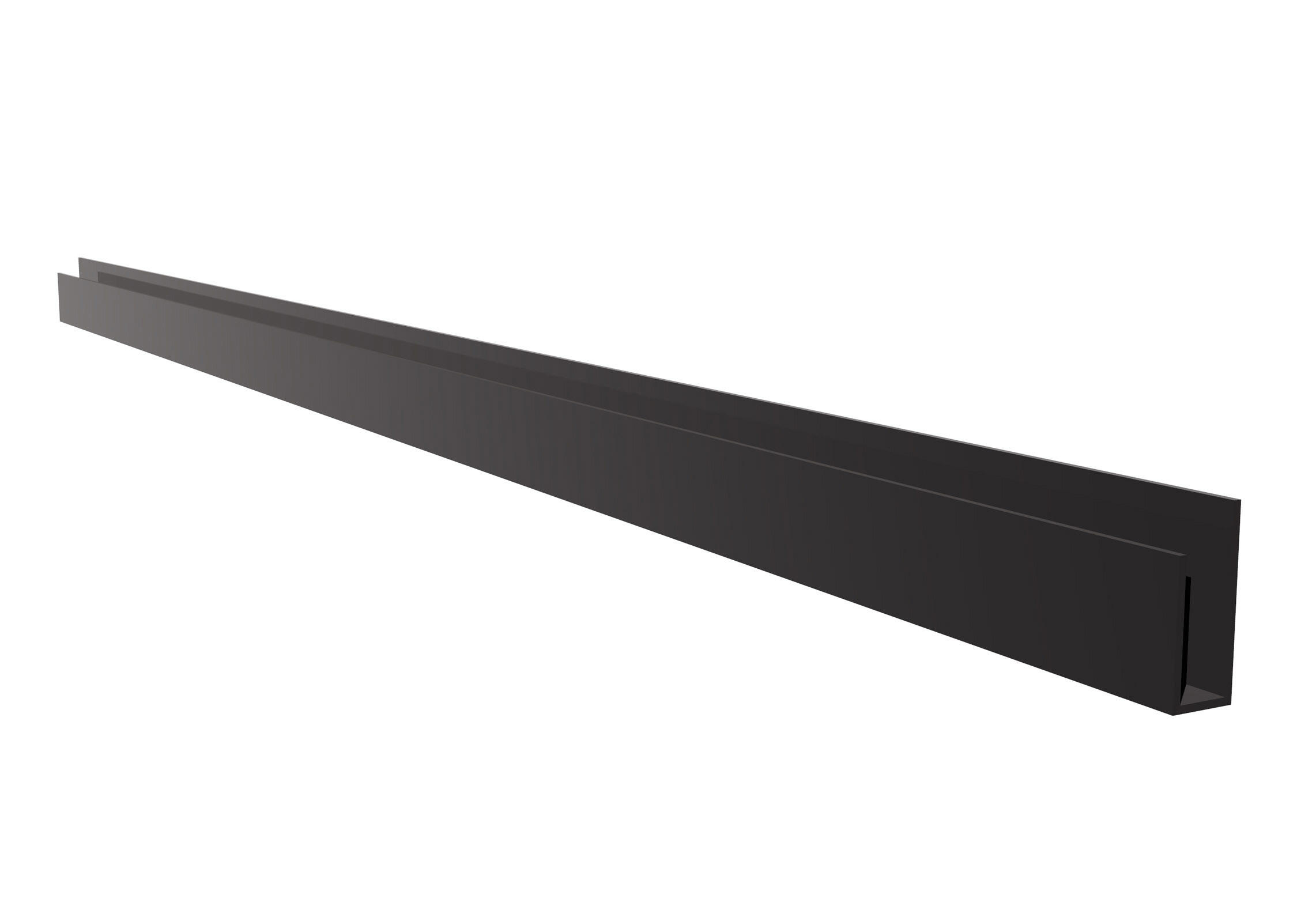 Profil de départ u F1073BL.lm noir pvc L.3 m | Leroy Merlin