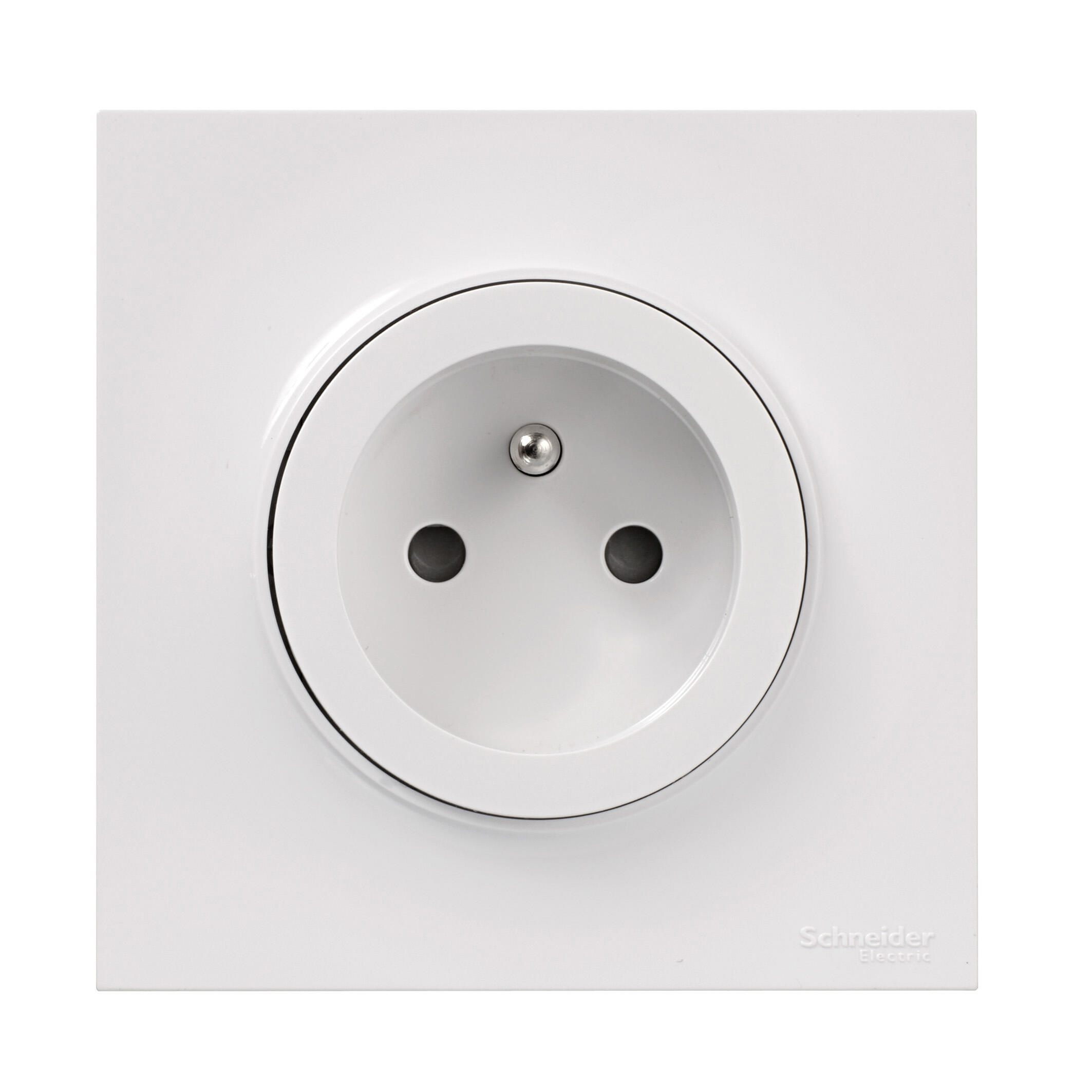Prise avec terre complet Odace, SCHNEIDER ELECTRIC, blanc | Leroy Merlin