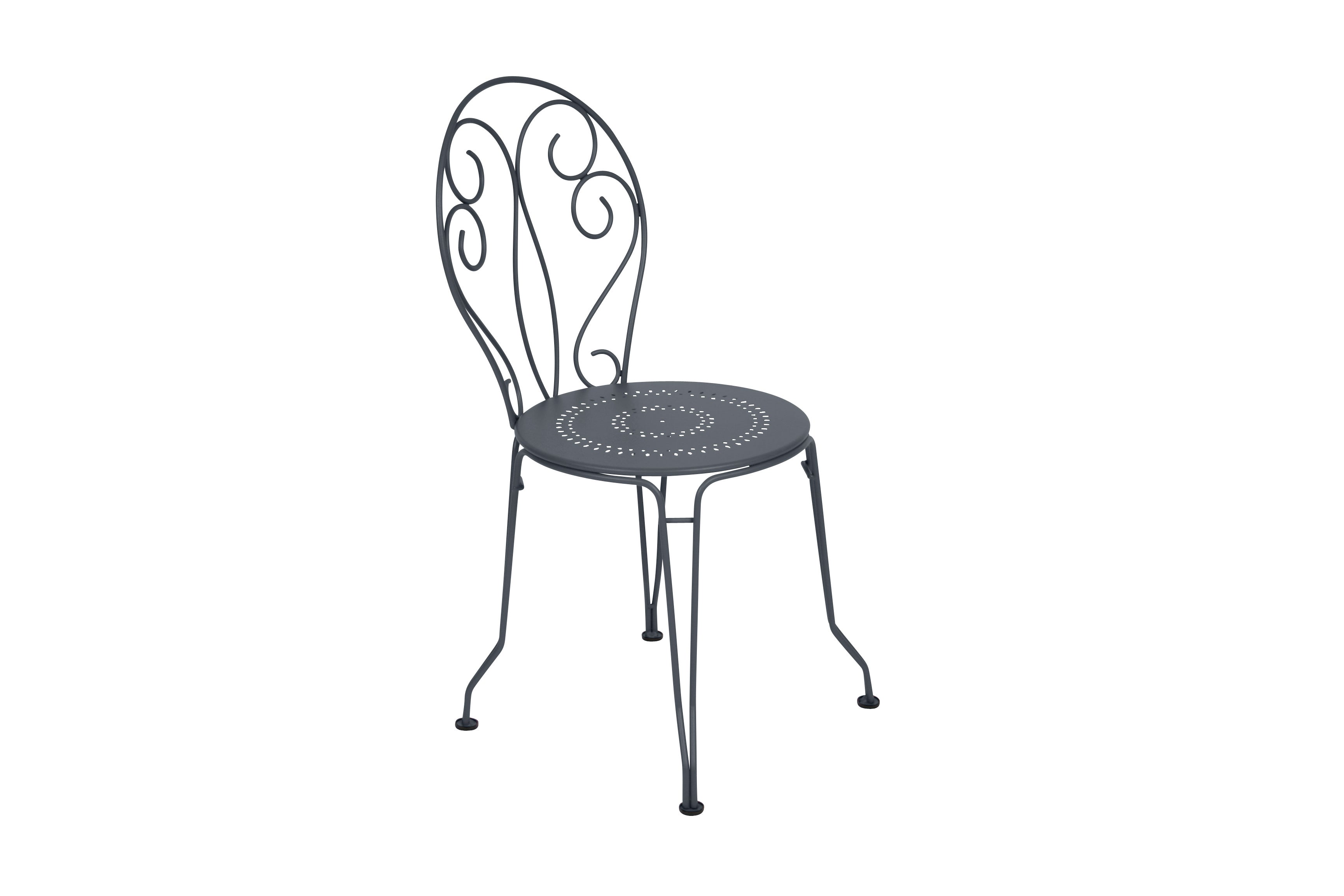Chaise de jardin FERMOB Montmartre en acier noir | Leroy Merlin