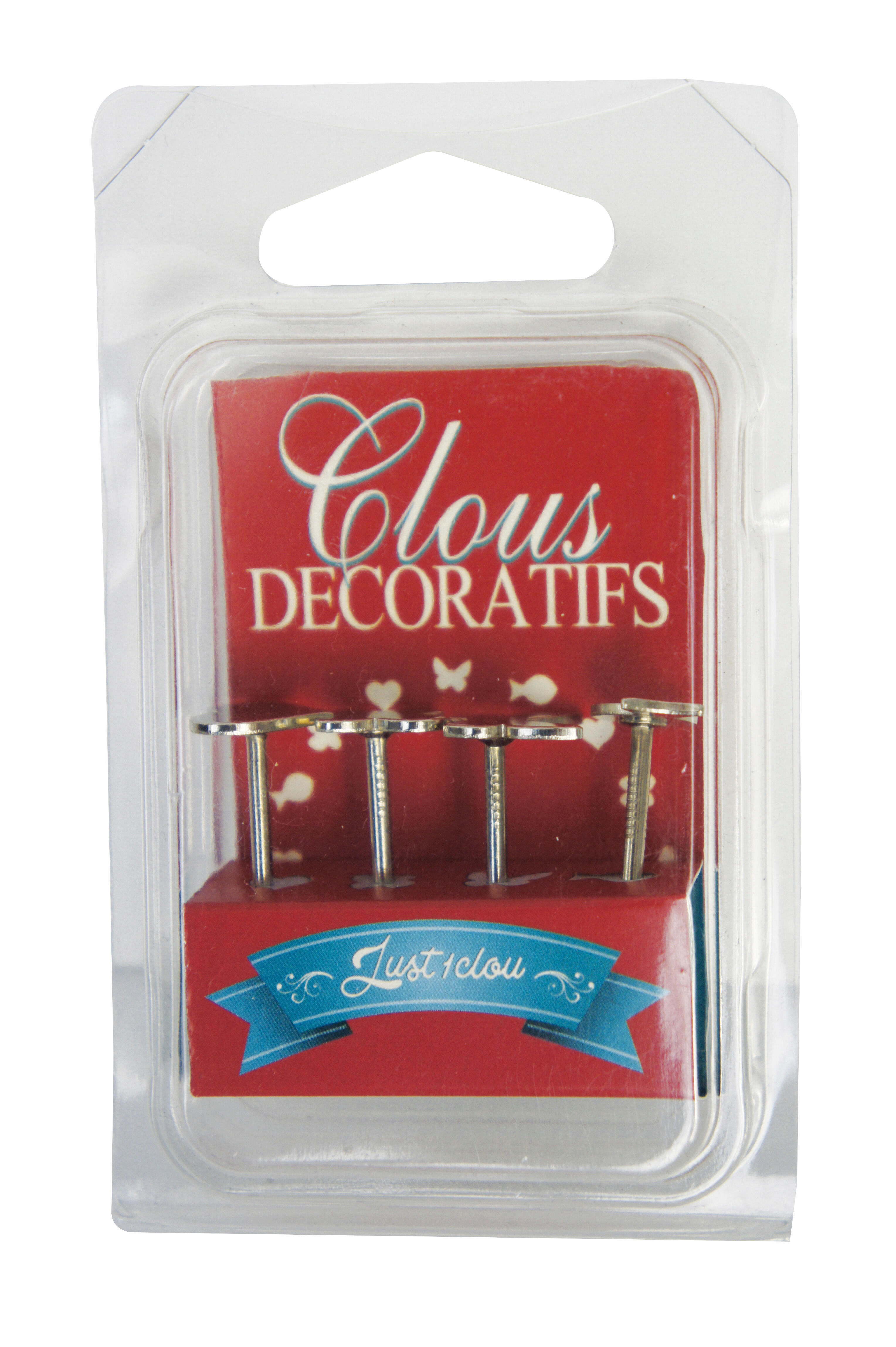 4 clous décoratif Acier, JUST1CLOU tête plate, Ø16 x L.37 mm | Leroy Merlin