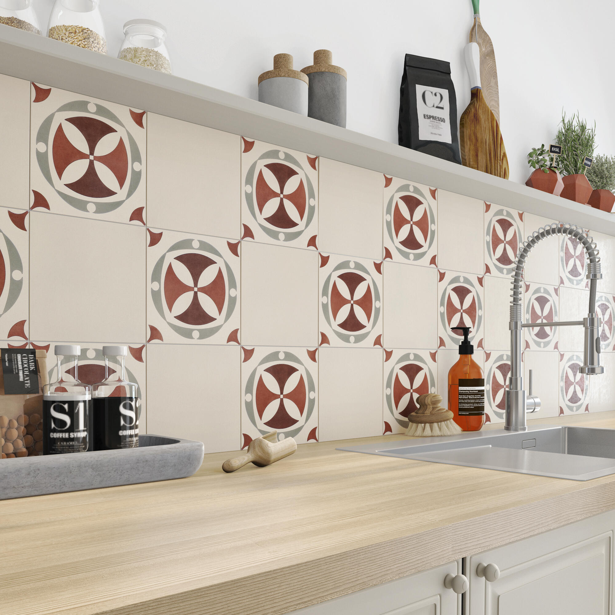 Une crédence en carreaux de ciment | Leroy Merlin