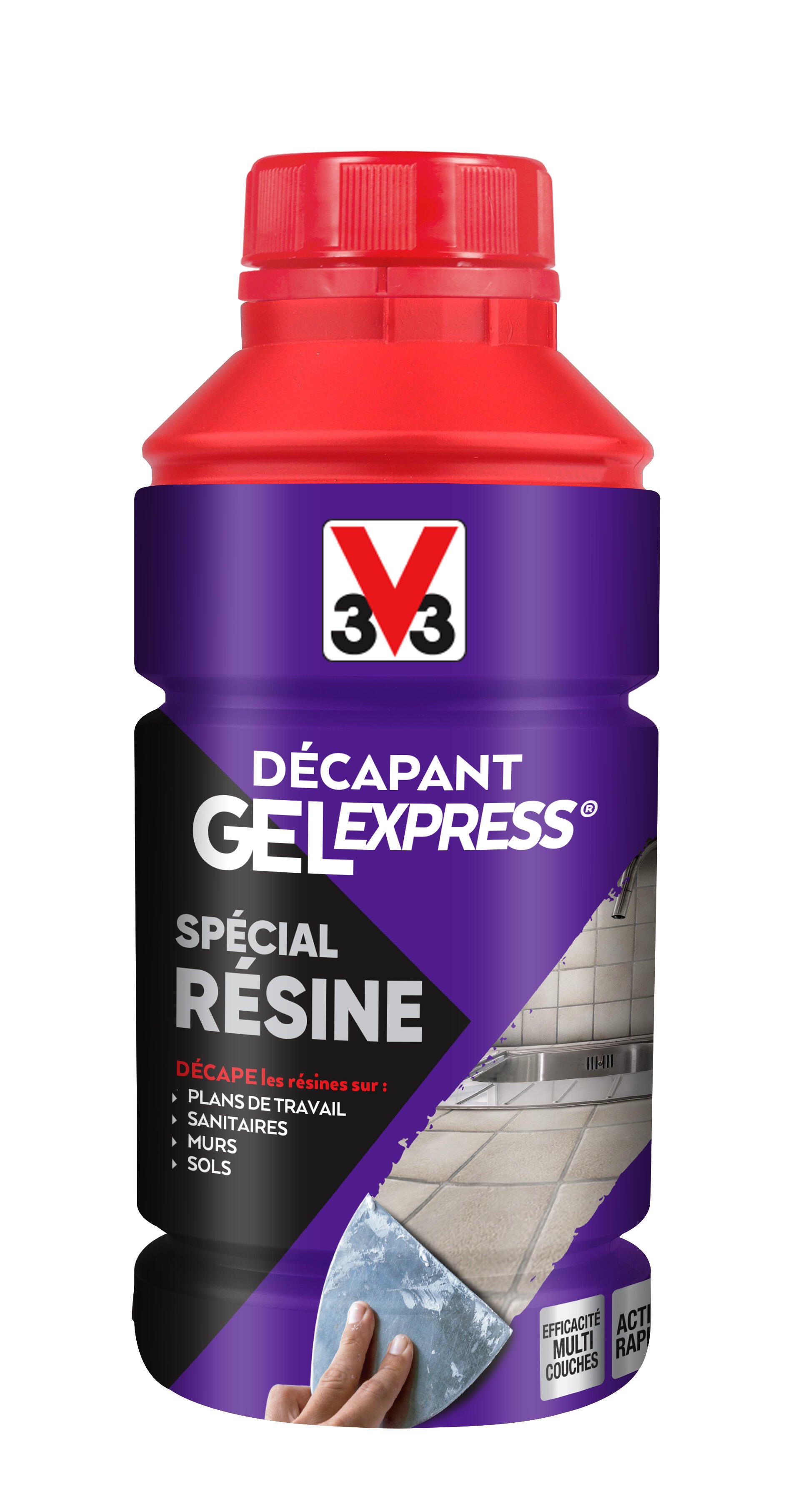 Décapant multisupport V33 Gel express spécial résine 0.5 l | Leroy Merlin