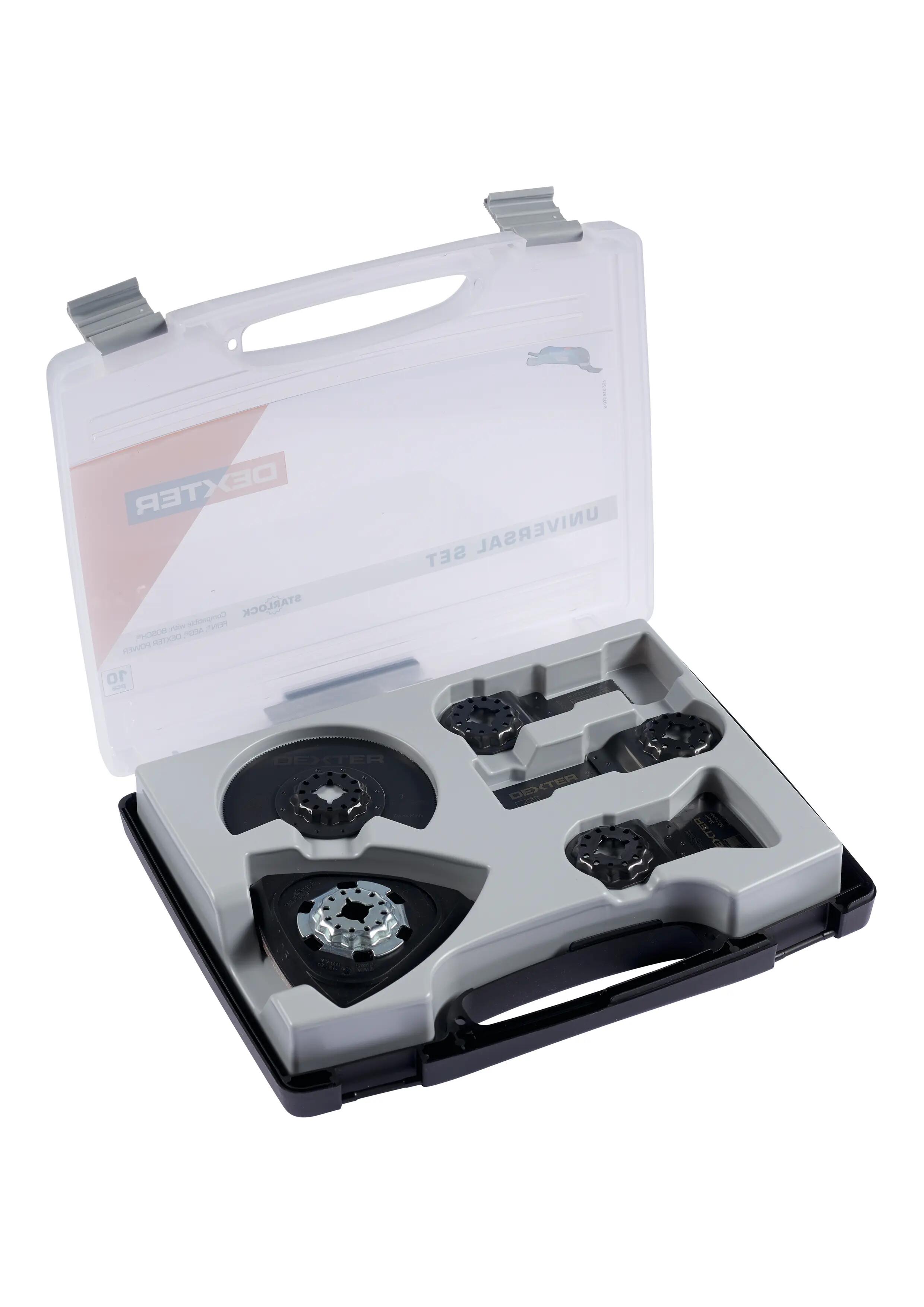 Coffret de 10 accessoires d'outil multifonction pour bois et métal DEXTER | Leroy Merlin