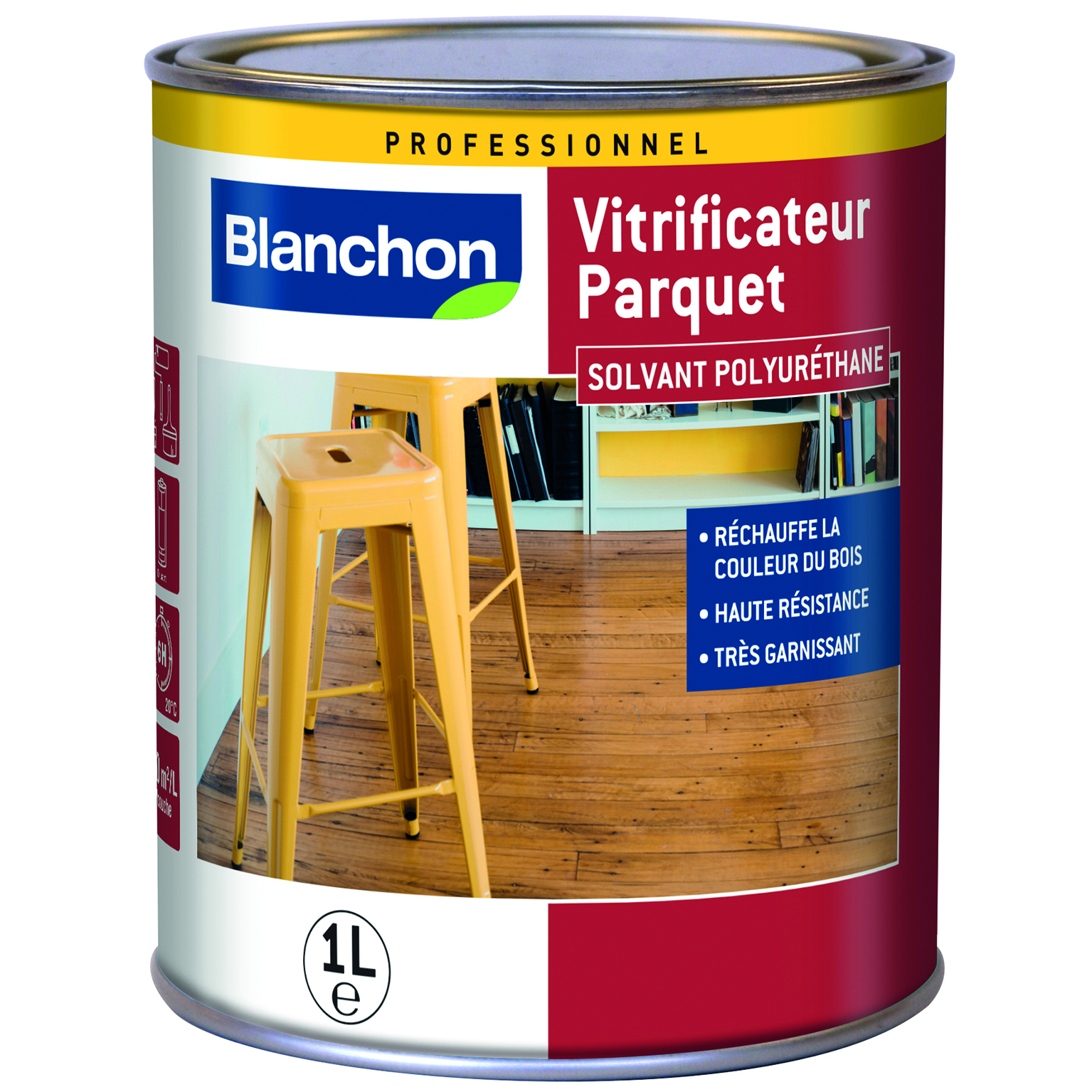 Vitrificateur parquet Professionnel solvant BLANCHON, incolore mat 1L | Leroy Merlin