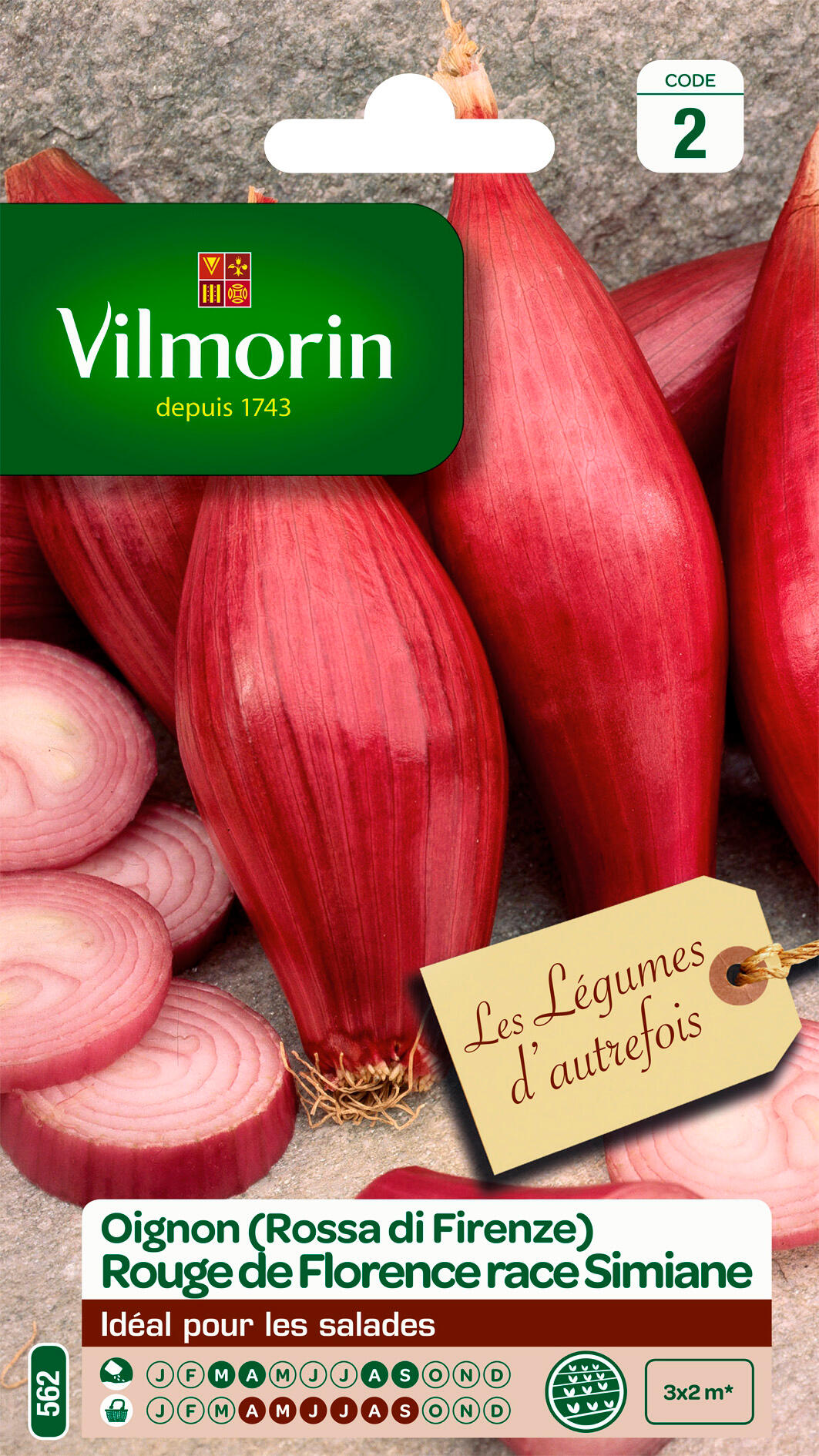 Oignon rouge de florence, simiane VILMORIN 5 g | Leroy Merlin