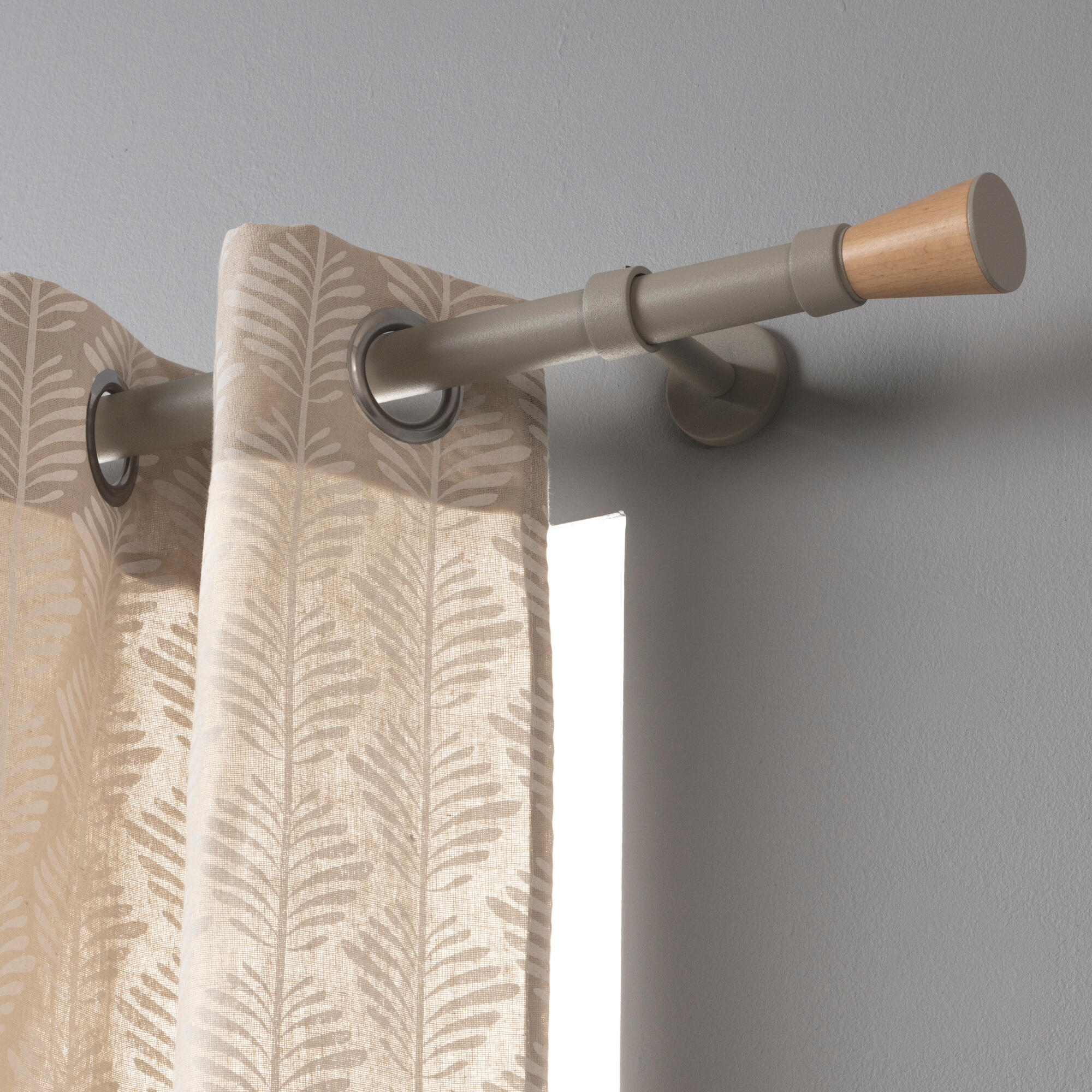 Tringle à rideau gris Cosy, L.150 cm, diam.28 mm, INSPIRE | Leroy Merlin