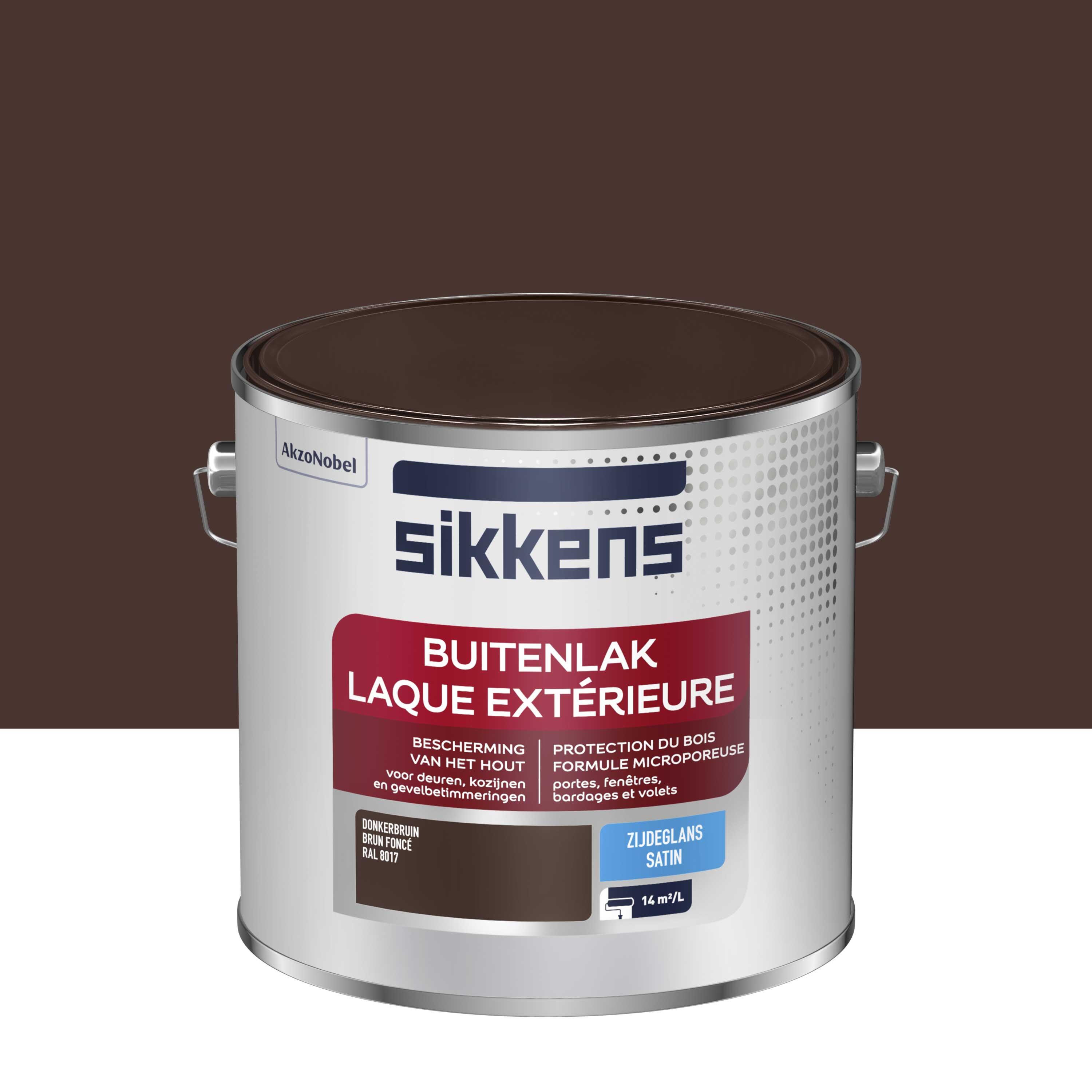 Peinture extérieure bois SIKKENS brun foncé satiné 2.5l | Leroy Merlin