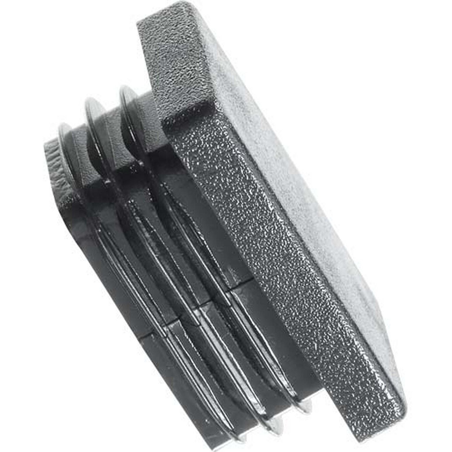 Lot de 2 embouts rectangles pvc noir, l.19.5 mm | Leroy Merlin