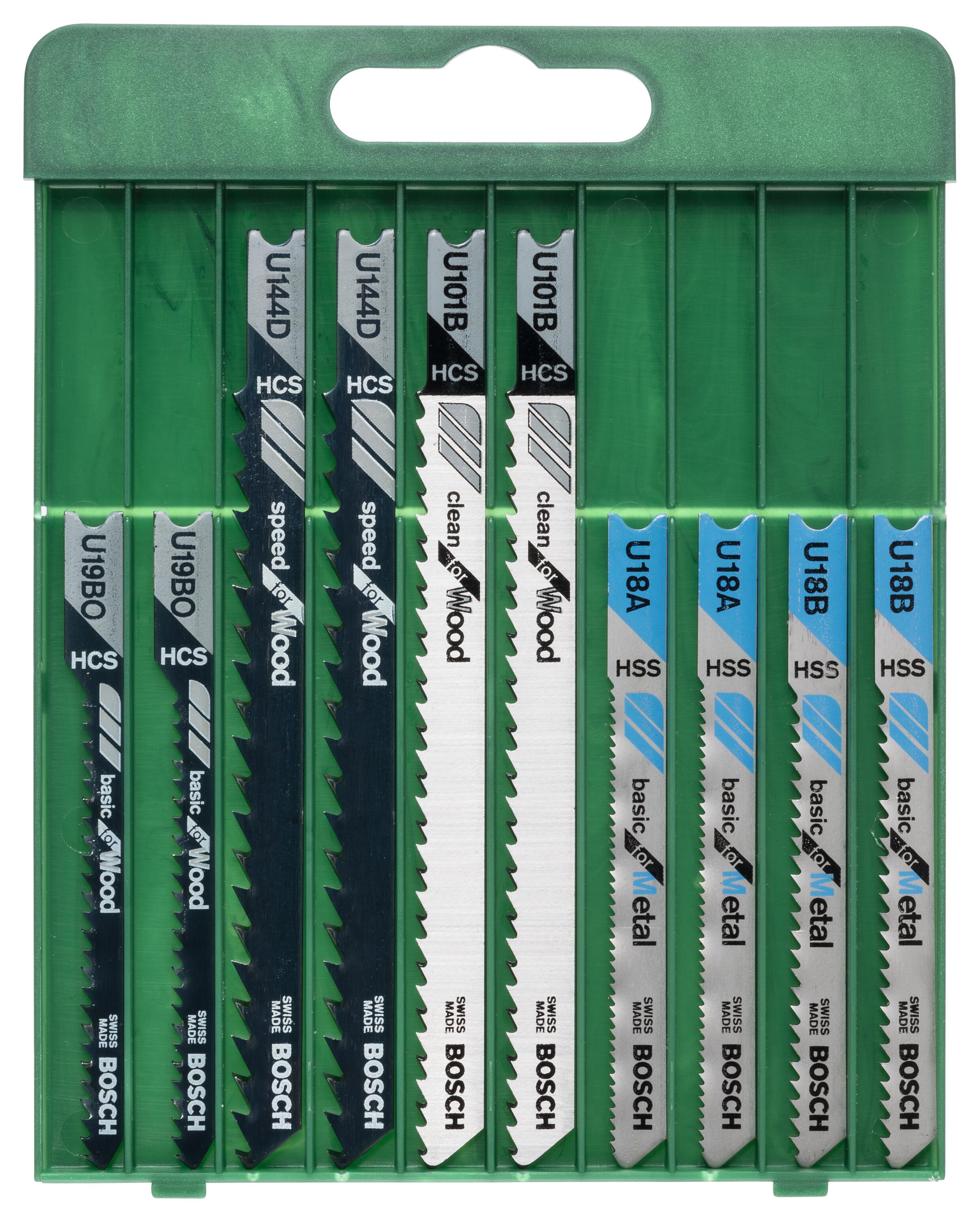 Lot de 10 lames en U de scie sauteuse pour bois et métal BOSCH | Leroy ...