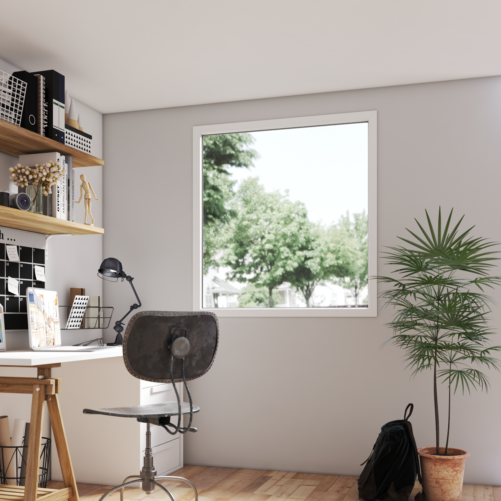 Chassis Fixe PVC Essentiel H.135xl.120cm blanc | Leroy Merlin