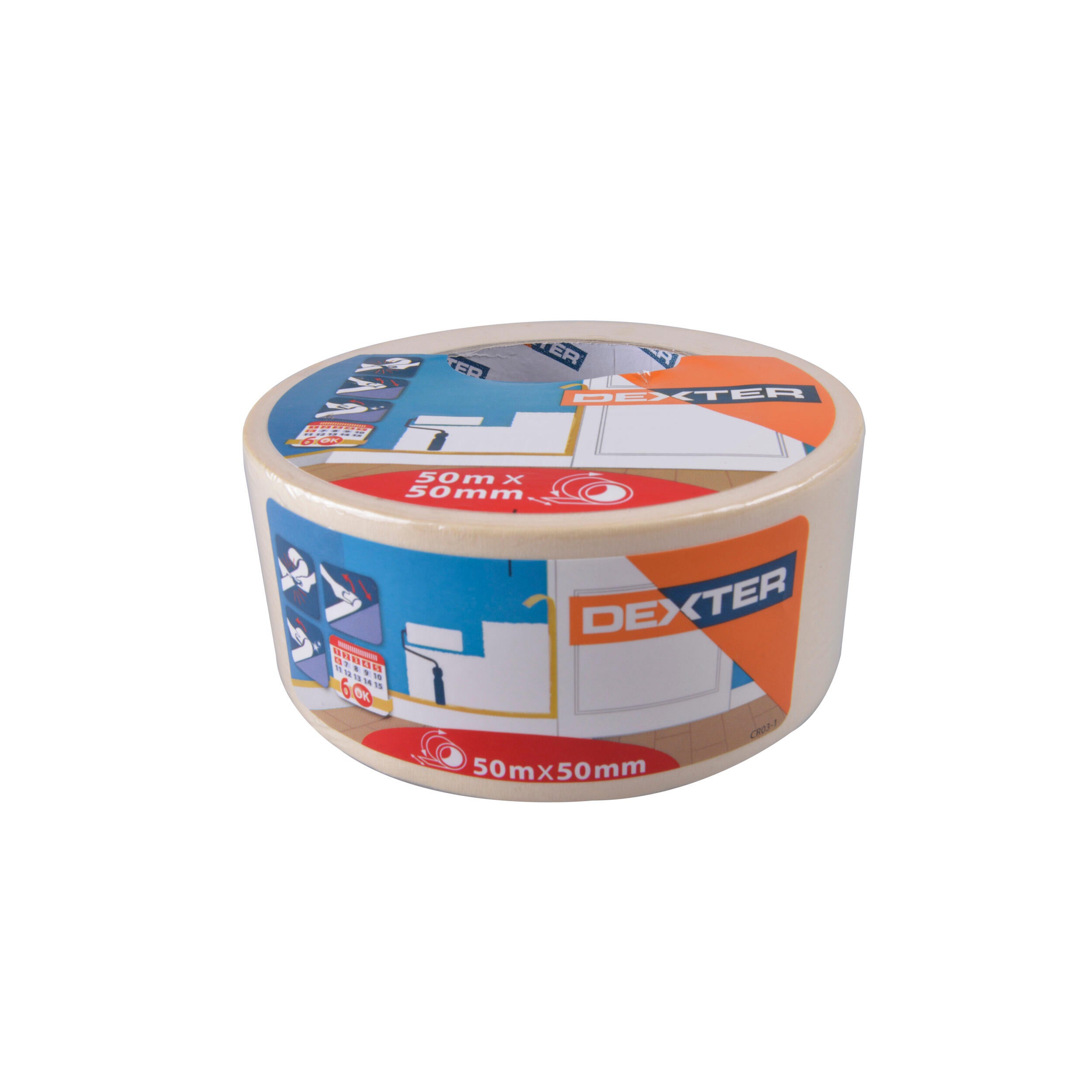 Adhésif DEXTER masquage une face surfaces lisses L.50 m x l.50 mm ...