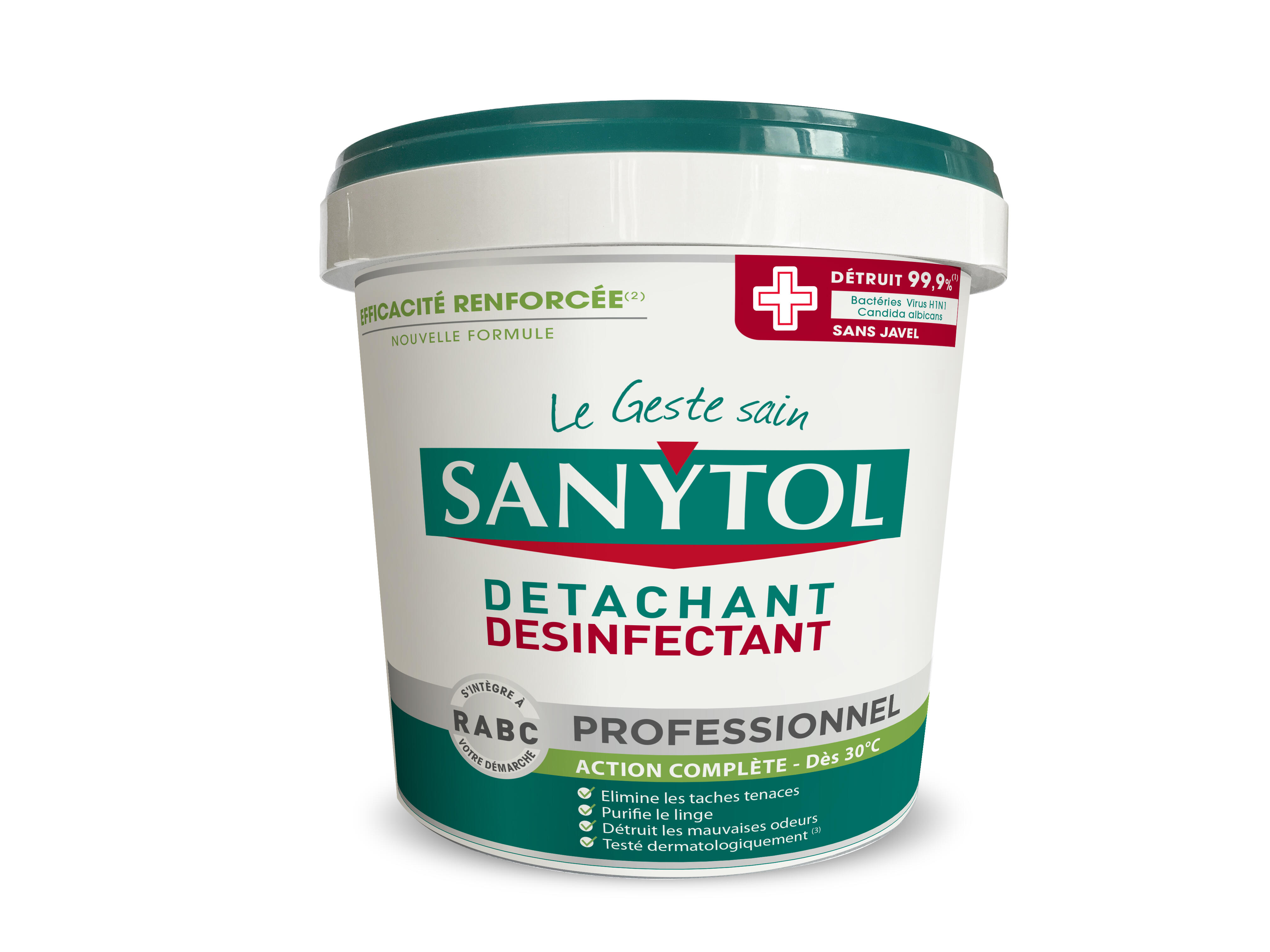 Détachant textile SANYTOL Professionnel 1,5 kg 1.5 kilogramme | Leroy ...