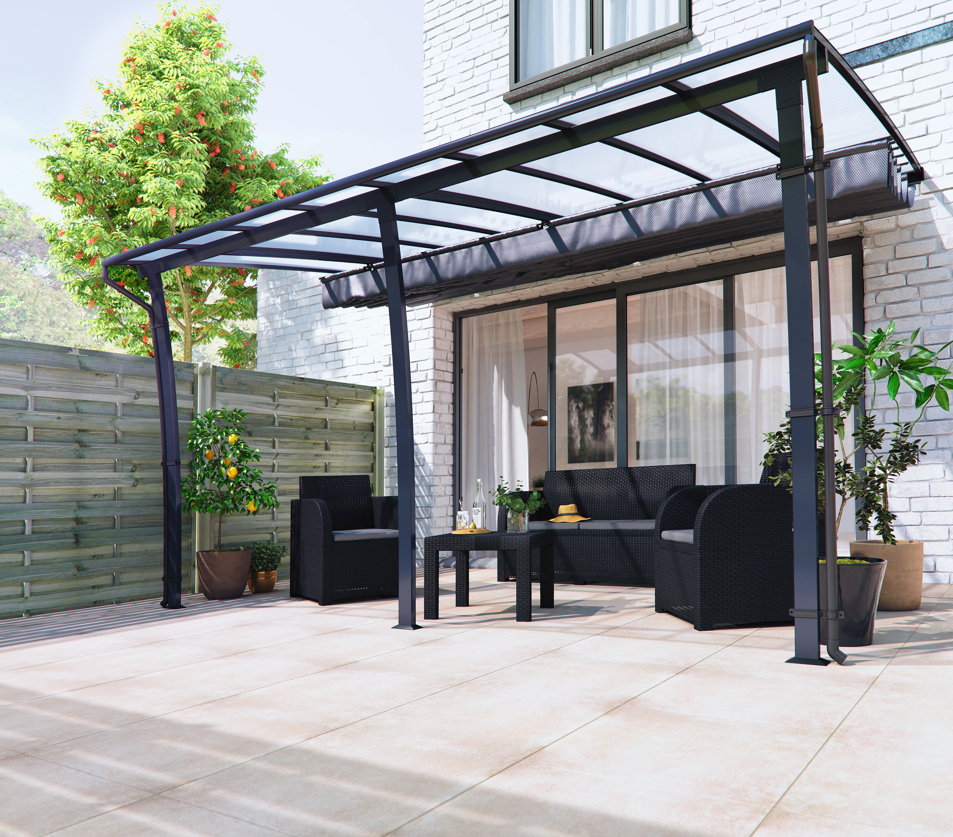 Tonnelle Adossee Aluminium